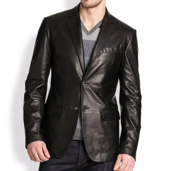 Leder designs | Jackets & Coats | Mens Dashing Leather Blazer Lambskin ...